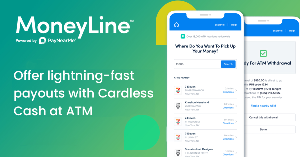 Cardless Cash at ATM - PayNearMe